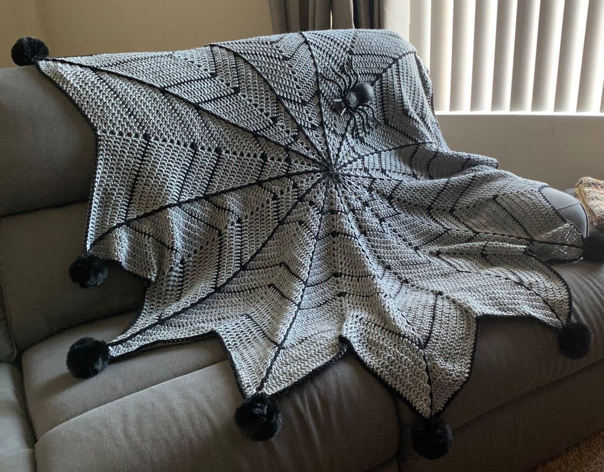 Spider Web Crochet Blanket A Fun Handcrafted Crocheted – SUGUSPOD